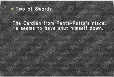 Two of Swords (Key Item) - FFXI Wiki