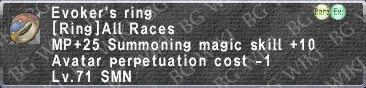 Evoker's Ring - FFXI Wiki