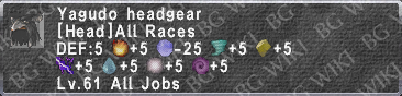Yagudo Headgear - FFXI Wiki
