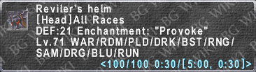 Reviler's Helm - FFXI Wiki