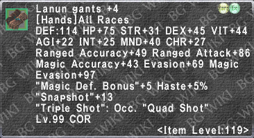 Lanun Gants +4 - FFXI Wiki