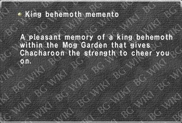 King behemoth memento - FFXI Wiki