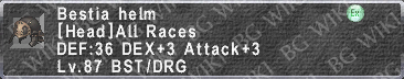 Bestia Helm - FFXI Wiki