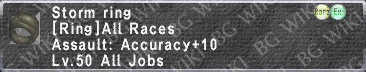 Storm Ring - FFXI Wiki