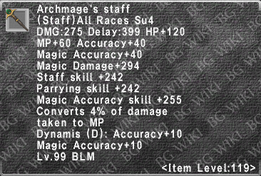 Archmage's Staff - FFXI Wiki