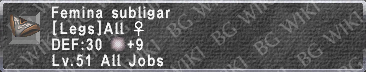 Femina Subligar - FFXI Wiki
