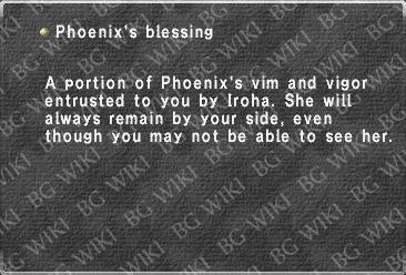 Phoenix's blessing - FFXI Wiki