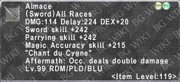 Almace (Level 119) - FFXI Wiki