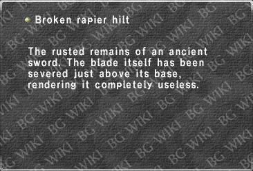 Broken rapier hilt - FFXI Wiki