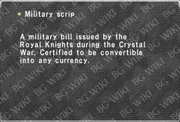 Military scrip - FFXI Wiki