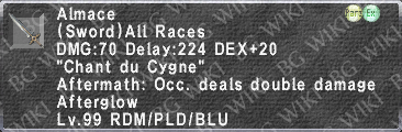 Almace (Level 99 II) - FFXI Wiki