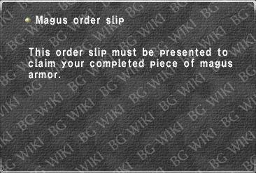 Magus order slip - FFXI Wiki