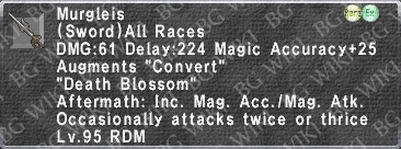 Murgleis (Level 95) - FFXI Wiki