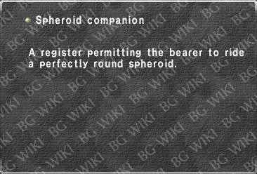 Spheroid companion - FFXI Wiki