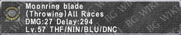 Moonring Blade - FFXI Wiki