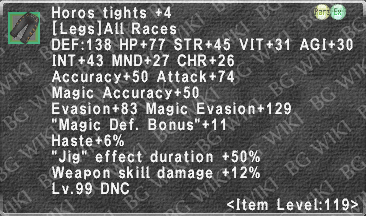 All Jobs Gear Sets/Dancer - FFXI Wiki