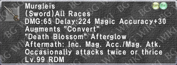 Murgleis (Level 99 II) - FFXI Wiki